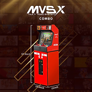 NEOGEO MVSX Arcade and Base with 50 Pre-Loaded SNK Retro Games, 17" Screen Home Entertainment Arcade
