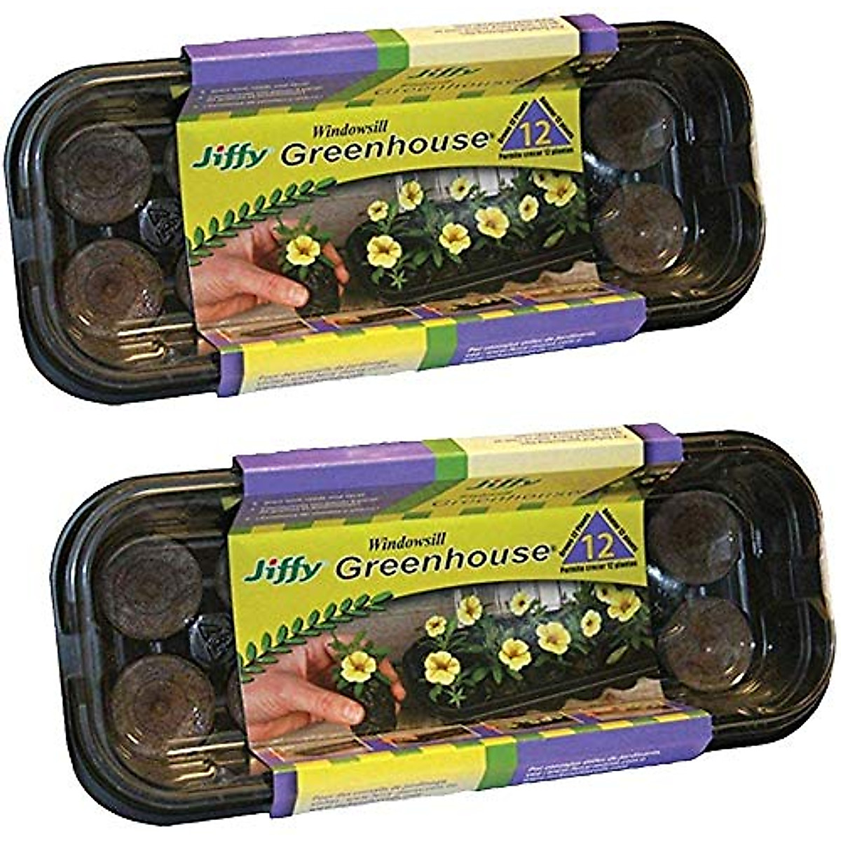 Jiffy 36mm Windowsill Greenhouse (2 Pack)