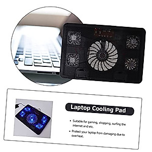 Abaodam Laptop Radiator Cooling Bracket Cooler Fan Laptop Gaming Laptop Cooler Laptop Fan Stand Laptop Cooling Fan Laptop External Fan Laptop Cooling pad air Fan Cooling Rack n5 Metal USB