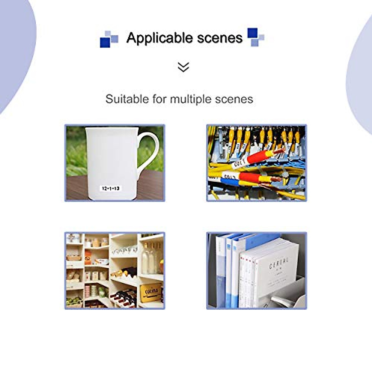 (4 Pack, 9mm Width) TG Imaging Compatible P Touch MK 221 M-K221 M Label Tape Replacement for Brother P Touch PT-100 PT-110 PT-45M PT-65 PT-70SP PT-80 PT-85 PT-90 Label Makers (Black and White)