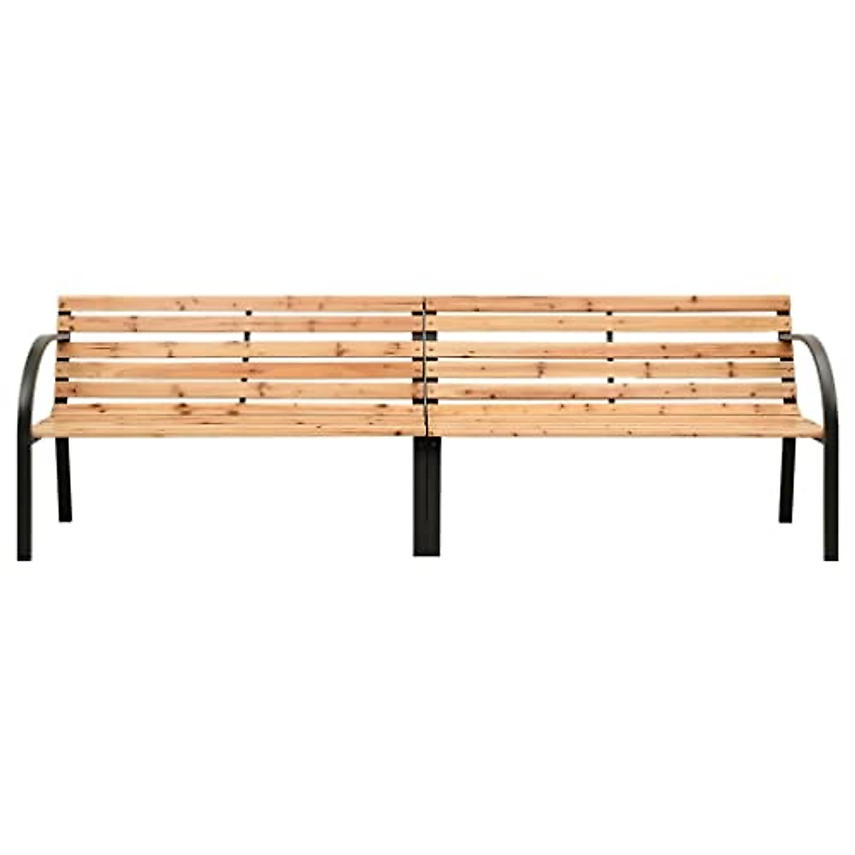 Homvdxl 95" Long Garden Bench, Fir Wood Outdoor Patio Bench Park Yard Furniture, 2~4 Person Patio Seat for Front Porch, Backyard, Lawn, Garden, Pool, Deck (Brown)