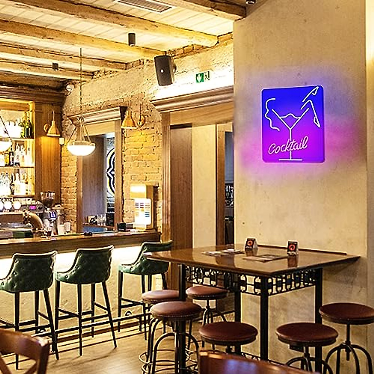 Cocktails Neon Signs Beer Bar Man Cave Club Bedroom LED Dimmable Neon bar Sign for wall décor. Neon Lights sign with Switch, Bar Signs for Home Bar, Bistro, Party, Club, Door (English)