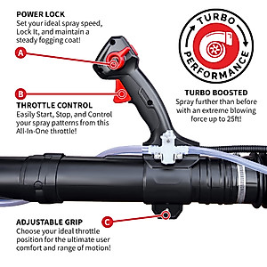 Tomahawk Battery Powered Backpack Mosquito Fogger 4 Gallon 36V Leaf Blower for Pest Control Ticks Mites (4 Gal Fogger)