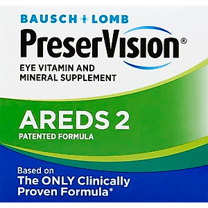 PreserVision AREDS 2 Eye Vitamin & Mineral Supplement, Contains Lutein, Vitamin C, Zeaxanthin, Zinc & Vitamin E, 130 Softgels (Packaging May Vary)