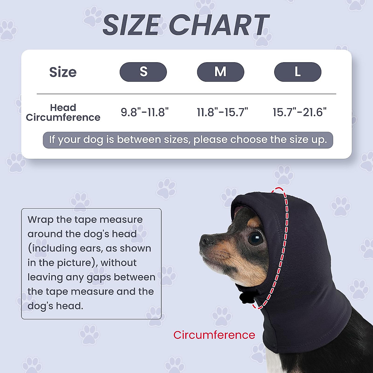 Nanaki Calming Dog Ear Covers for Noise Bath, Dog Ear Wraps Noise Protection, Dog Ear Protection for Anxiety Relief, Dog Calming Hood, Dog Grooming Force Drying Hoodie, Head Muffs for Dogs and Cats