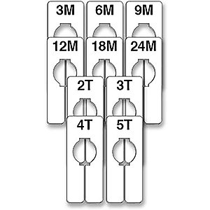 SSWBasics Rectangular Size Dividers - Infant/Toddler Variety Pack - 40 Total