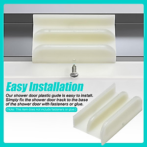 M6219 Sliding Shower Door Bottom Guide for Sliding Shower Door, 1/2 in Channels for Glass Shower Door Plastic Guide M6219(2 Pack)