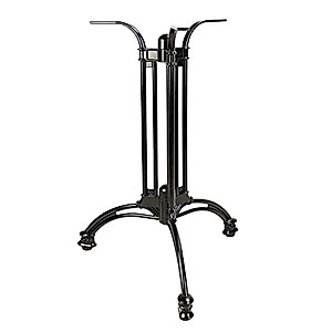 GZDEMYYXGS Table Base 28",with Retro Aluminum Black Legs,is Suitable for Restaurants,Coffee Shops,Bars,Leisure Rooms and Families. (Black)