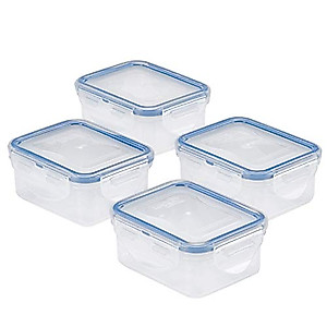 LOCK & LOCK Easy Essentials Food Storage Container Set, 4-Piece -Clear