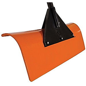 A.M. Leonard Poly Snow Pusher/Shovel with D-Grip Fiberglass Handle - 30 Inches, Orange