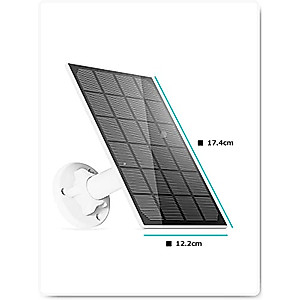 ANRAN Solar Panel for Security Camera with 3M Micro USB Port Cable, IP65 Waterproof Solar Panel with 360°Adjustable Mounting for Outdoor Rechargeable Battery Camera