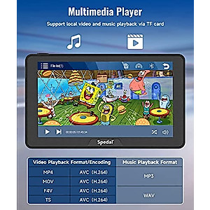 2023 Newest Portable Car Stereo with Wireless CarPlay and Android Auto, Spedal NaviCam-786 Apple CarPlay Dash Mount Car Screen, 7" IPS Touchscreen, Mirror Link/Bluetooth/Navigation/Voice Control