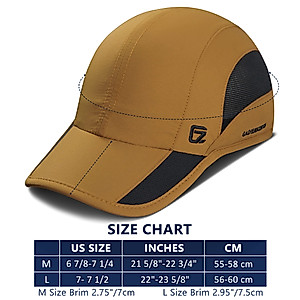 GADIEMKENSD Running Hats for Mens Baseball Cap Quick Dry Sport Caps Lightweight Unstructured Brown Hat Soft Gorras para Hombres Bucket Trucker Dad ups Hat for Summer Camping Fishing Hiking Golf L