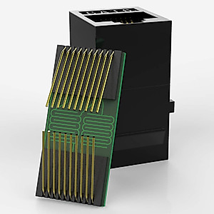 DEFACE Rj45 Coupler Cat6 Keystone Jack Inline Coupler Female to Female Insert Coupler 25 Pack Black