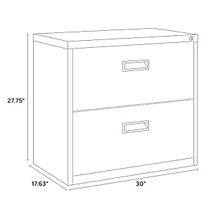 Realspace® SOHO 30"W x 17-5/8"D Lateral 2-Drawer File Cabinet, Black