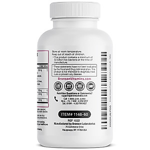 Bronson Women's Probiotic 50 Billion CFU + Prebiotic with Cranberry & D-Mannose – Vaginal Health, Healthy Digestion, Immune Function and Urinary Tract Support, Non-GMO, 60 Vegetarian Capsules