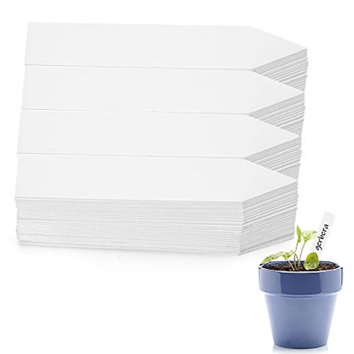 Foraineam 1000 Pcs 4 Inches Plant Labels Plastic Plant Tags Nursery Garden Labels Pot Marker Garden Stake Tags