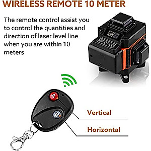 16 Lines Laser Level with Target Plate, Elikliv 4d 360 Self-Leveling Laser Level, Green Beam Laser Level Horizontal Vertical with 2 Rechargeable Battery for Home Improvement Layout Work