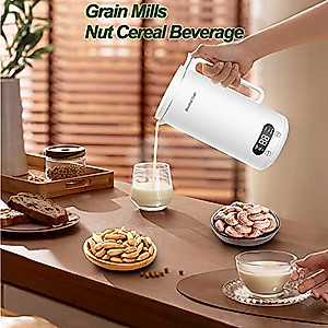 BOURGE CHEF Nut Milk Maker Machine, Nut Grain,BC-BW350, Homemade Almond, Cow, Soy, Coffee, Plant Based Milks,Soybean Milk, Rice Paste, Tea, Juice, Stew, Automatic and Self-Cleaning