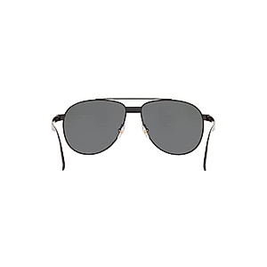 Versace Man Sunglasses Black Frame, Dark Grey Lenses, 58MM