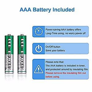 HomeMall Digital Dual Kitchen Timer, Cooking Timer, Dual Count Up ＆ Down Timer with Magnetic Back, Large Display, Adjustable Volume and Flashing Alarm Light, ON/Off Switch Stopwatch, Battery Included