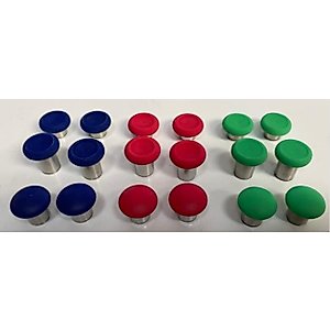 6 Pack in 3 Colors! Thumb Stick Joystick Caps for Xbox One Elite Controller Series 1 (Red)
