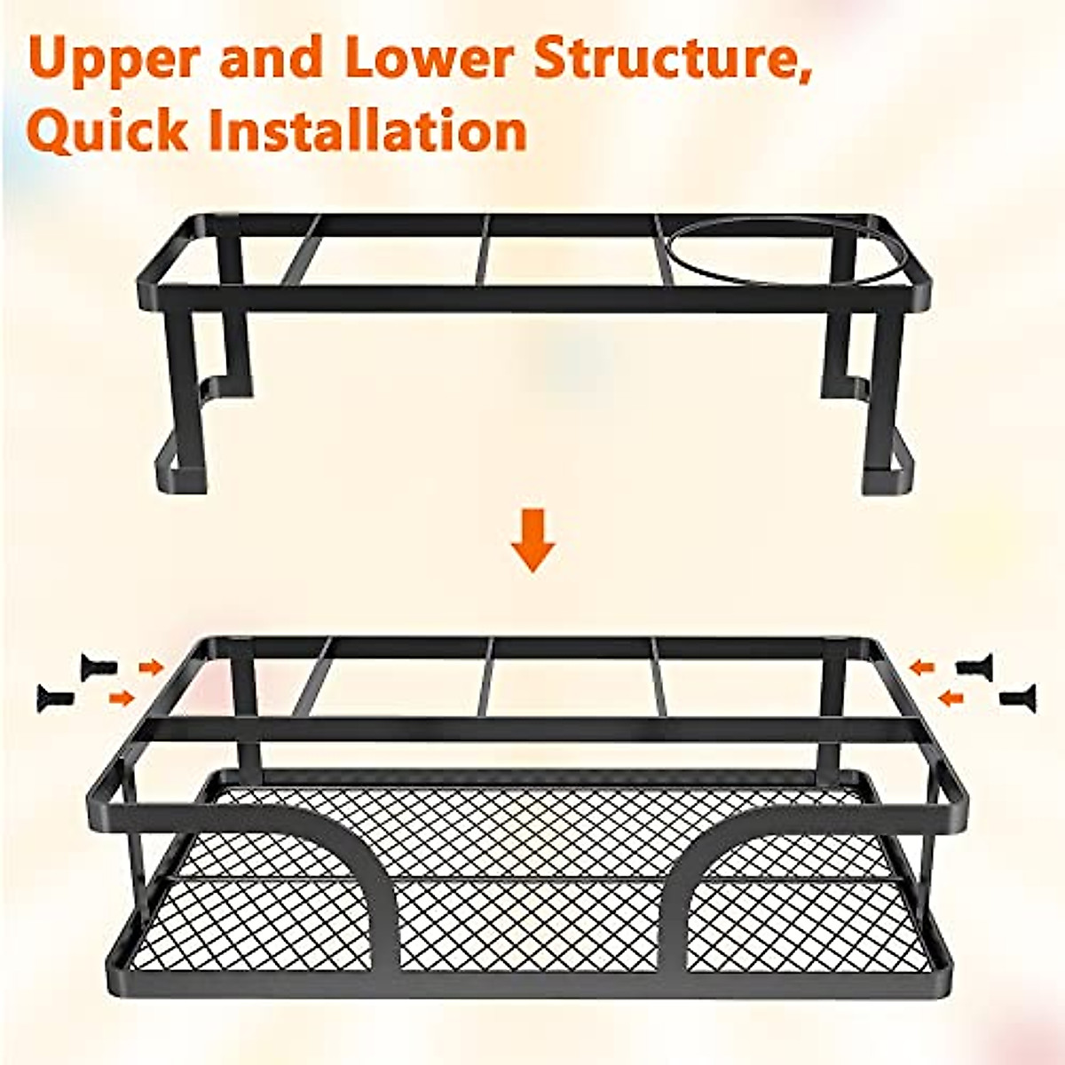 Hair Dryer Organizer, Wall Mount Hair Dryer Holder, Blow Dryer Holder Styling Tool Organizer Storage- for Hair Dryer, Hair Straightener, Curling Wand