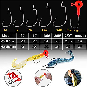TOPFORT 187/343pcs Fishing Accessories Kit, Including Jig Hooks, Bullet Bass Casting Sinker Weights, Fishing Swivels Snaps, Sinker Slides, Fishing Set with Tackle Box