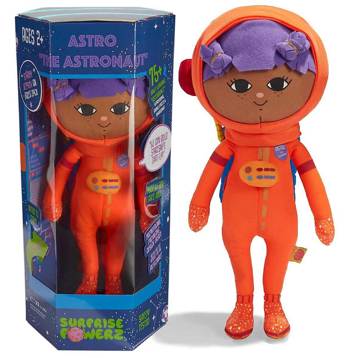 Surprise Powerz Learning Plush Doll Bundle for Girls - 16" Maria The Mathemagician, Vera The Vet, Codie The Coder, and Astro The Astronaut