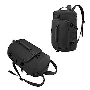 Travel Duffel Bag Backpack, Doksmeria Gym Bag Backpack with Shoe Compartment, Gym Bag Backpack with Wet Pockets