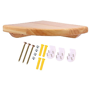 VOSAREA 2 Sets Wall Mounted Storage Shelves Decorative Shelving Hanging Storage Rack Floating Bookshelf Small Shelf Display Shelf Floating Wall Shelves Corner Bookshelf Wooden Corner Shelf