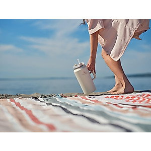 Stanley Quencher H2.0 FlowState Stainless Steel Vacuum Insulated Tumbler with Lid and Straw for Water, Iced Tea or Coffee, Smoothie and More, Cream, 64 oz