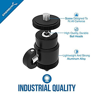 SABRENT Flexible Tripod with Ball Head Bundle for Standard Tripod Mount (GP-TRPD-TBHD)