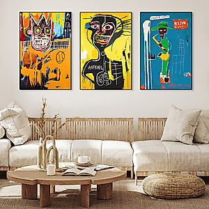 Canvas Framed Wall Art Large size 24 "X 32" 3 Pieces Of Modern Abstract Simple Posters Prints, Artwork Whether Hanging In The Living room Bedroom Kitchen Office Can Be Aesthetic Wall Decor (Black)