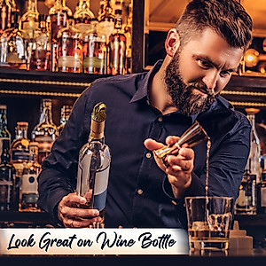 Lion Wine Pourer for Wine Bottles, Stainless Steel Animal Bar Liquor Bottle Pourer Liquor Pour Spout for Liquor Bottles, Speed Pourer Wine Areator Spout Bottle Pourer for Alcohol (Eagle Head)