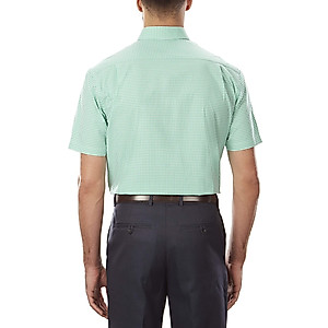 Tommy Hilfiger Men's Short Sleeve Button-Down Shirt, Cactus, 16.5" Neck