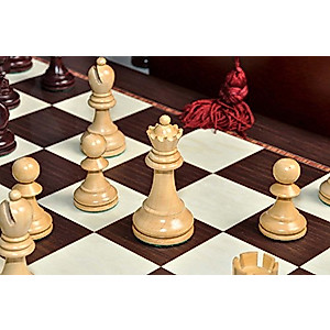 The House of Staunton The Reykjavik II Series Chess Set, Box & Board Combination - Purpleheart Gilded
