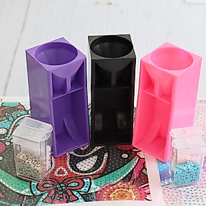 PIAOLGYI Diamond Painting Tools,Diamond Painting Drill Funnel for Square Containers,Diamond Painting Accessory,Square(Purple)