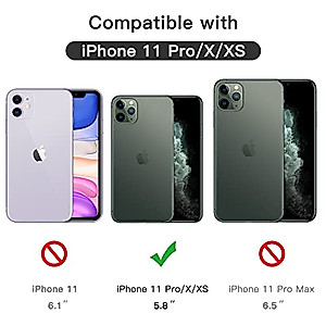 JETech Full Coverage Screen Protector for iPhone 11 Pro/iPhone X/iPhone XS 5.8-Inch, Black Edge Tempered Glass Film with Easy Installation Tool, Case-Friendly, HD Clear, 3-Pack