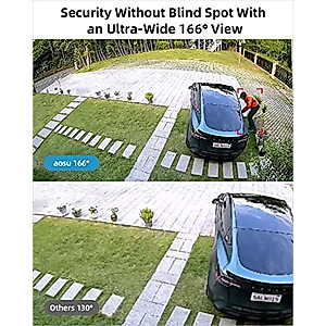 AOSU Security Cameras Wireless Outdoor, 5MP Ultra HD Wireless Security Camera System, 2 Camera kit with 166° Wide Angle, 240-Day Battery Life,Spotlight Camera, 32G Local Storage, No Monthly Fee