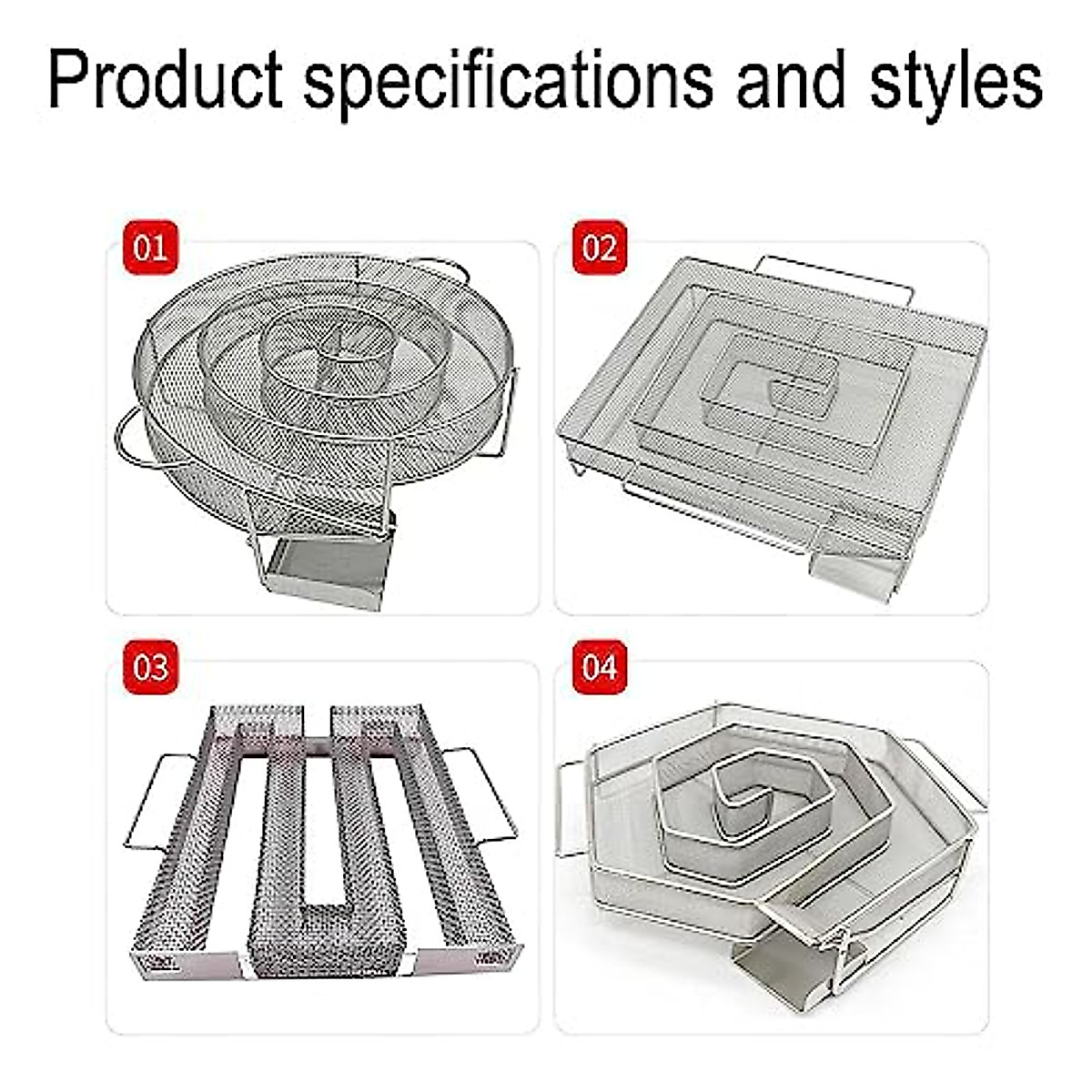 Naysku Cold Smoke Generator, Pellet Smoker Tray, Maze Smoker for Cold Smoking, Stainless Steel Grill Cooking Tools for BBQ Grill or Smoker Wood Dust, Outdoor Smokers for Any BBQ or Cabinet