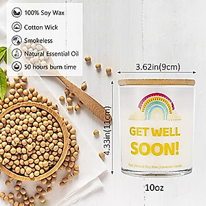 Get Well Soon Jar Candle- I Miss You Scented Candle, Cheer Up Gifts for Women and Men. Ideal Healing Get Well Gift for Women, Lover, Best Friends. Get Well Soon Gifts (Lavender Vanilla, 10oz)