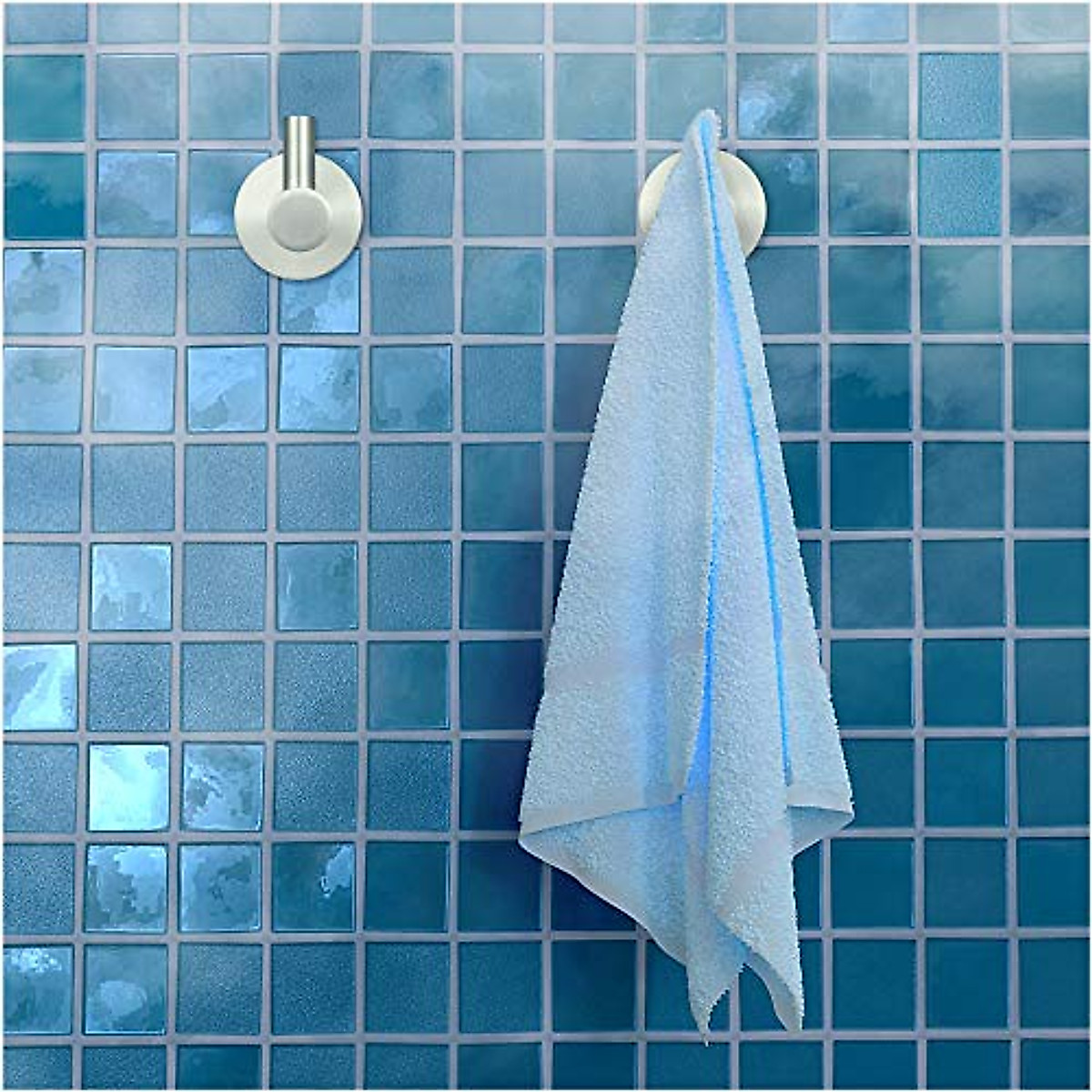 C&G BATHROOM SOLUTIONS Brushed Nickel Towel Hooks for Bathroom Wall Mounted - Stylish and Durable Modern Hand Towel Hooks for Bathrooms - Rust-Proof Towel Hooks for Shower - Bathroom Towel Hooks