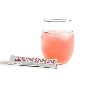 Munchkin® Milkmakers® Lactation Drink Mix Supplement with B Vitamins/Collagen/Fenugreek & Milk Thistle for Breastfeeding Moms, Berry Lemonade, 14 Count