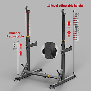 K KiNGKANG Squat Rack,Bench Press Rack Push Up Multi-Function Barbell Rack Weight Lifting Gym Home Gym Equipment
