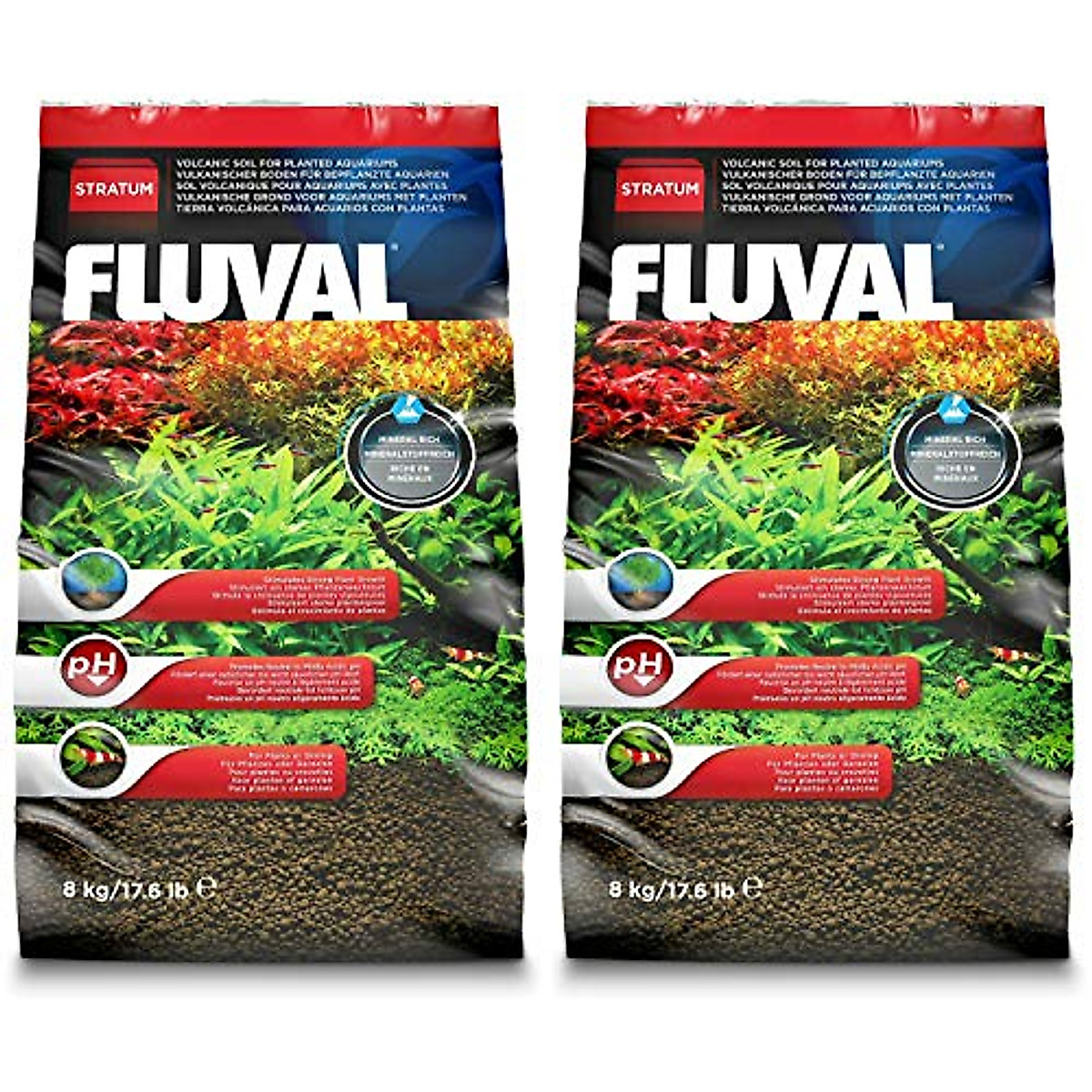 Fluval Plant and Shrimp Stratum, 17.6 Pound, 2 Pack