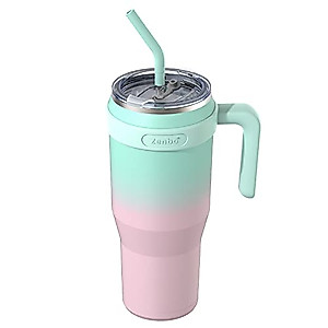 Zenbo 50 oz Mug Tumbler With Handle and Straw Lid | Stainless Steel Insulated Tumblers, Keeps Drinks Cold up to 34 Hours, Fit in Car Cup Holder, Dishwasher Safe,BPA Free