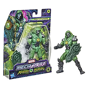 Hasbro Marvel Avengers Mech Strike Monster Hunters Doctor Doom Toy,6-Inch-Scale Action Figure with Accessory,Toys for Kids Ages 4 and Up