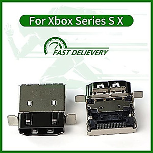 FENGCHUANG 1Pcs H-DMI Port Socket Interface Connector Replacement,Xbox Series Accessories,Original HD Port for Xbox Series S/X,Black