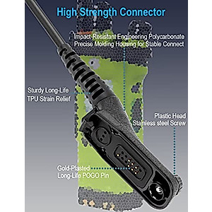 commountain Speaker Mic with Reinforced Cable for Motorola Radios APX6000 APX7000 APX8000 XPR6350 XPR6550 XPR7550 XPR7350e XPR7550e XPR7580e APX 6000 7000 8000 XPR 6550 7550 7550e,Shoulder Microphone